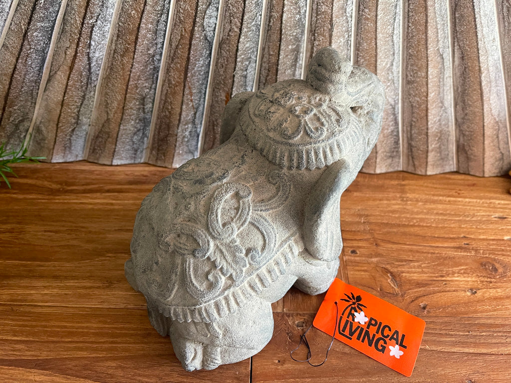 NEW Balinese Cast Concrete Elephant Statue - Bali Elephant Statue ...