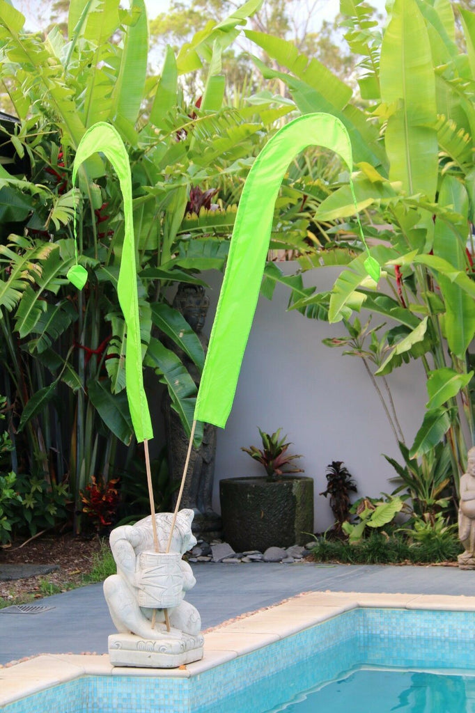 NEW 2m Bali Umbul Flags with Pole - Bali Flag Decor 11 Colours Wedding ...
