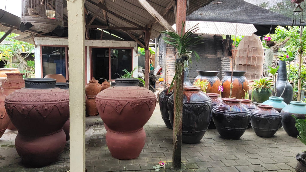 Balinese Hand Crafted Traditional Concrete/Terra Style Pot - Bali Feat ...