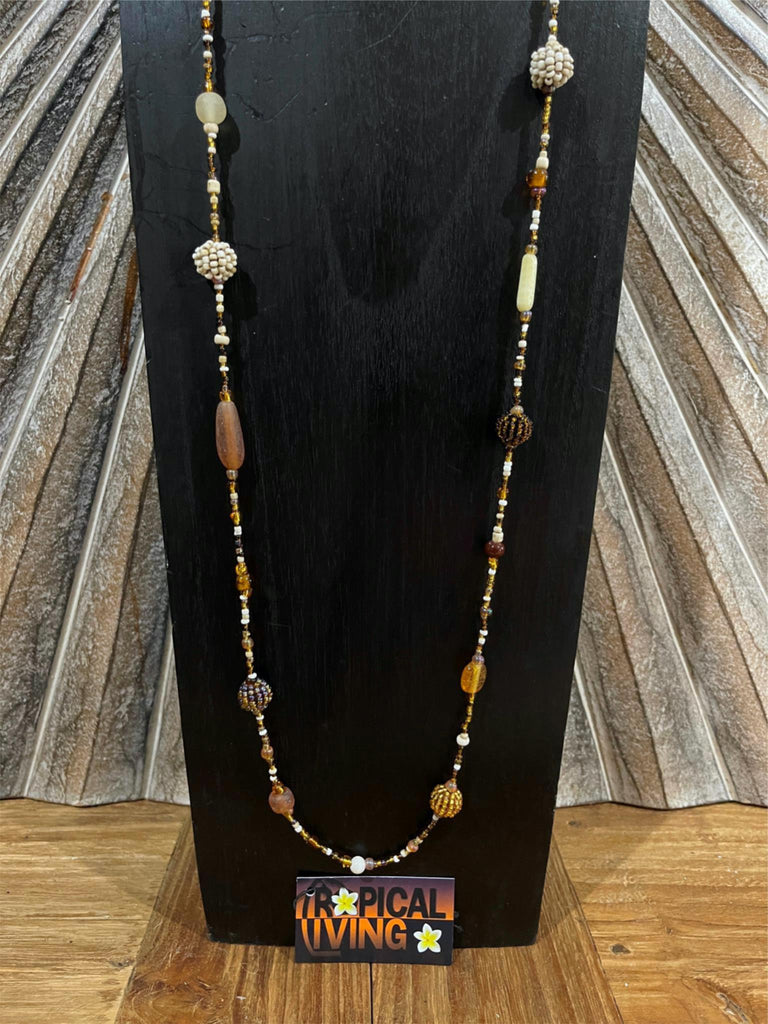 NEW Hand Crafted Balinese Bead Necklace - Long Bead necklace - Bali Je ...