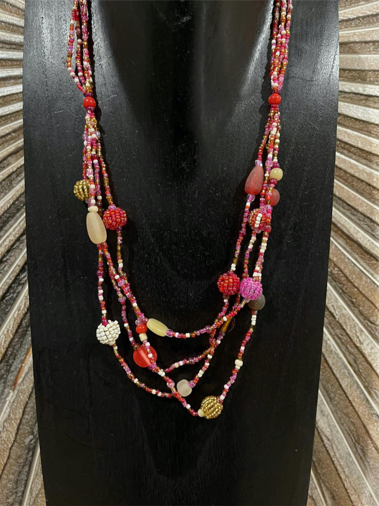 NEW Hand Crafted Balinese Multi Strand Bead Necklace - Bali Jewellery ...