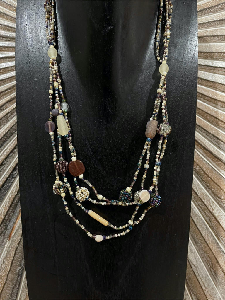 NEW Hand Crafted Balinese Multi Strand Bead Necklace - Bali Jewellery ...