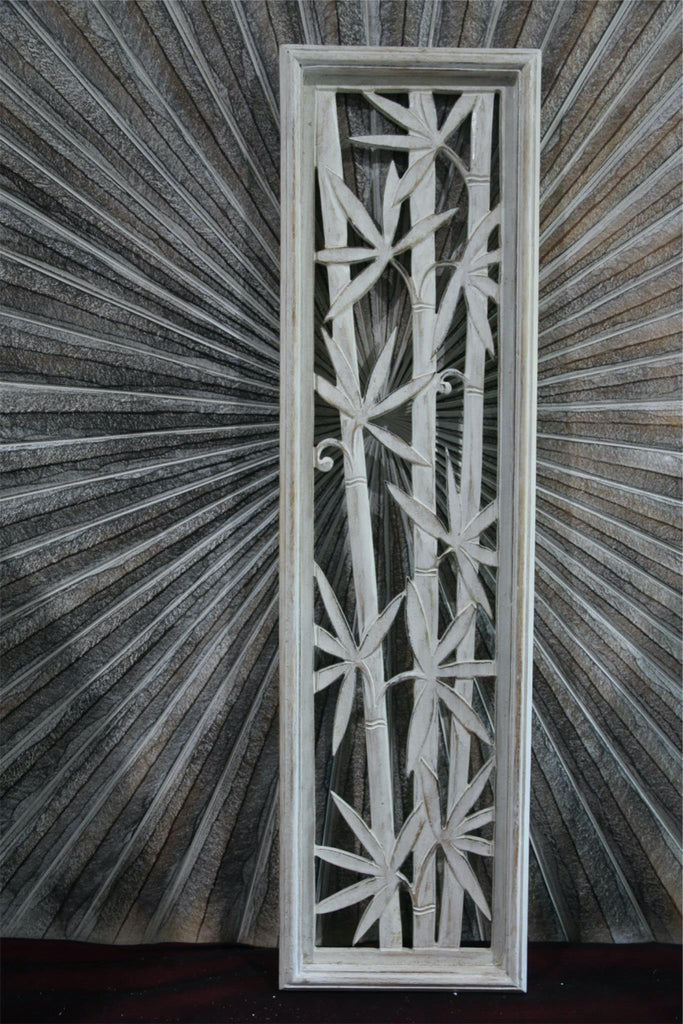 NEW Balinese Hand Carved Tropical/Bamboo Wall Panel 80x20cm – Tropical ...