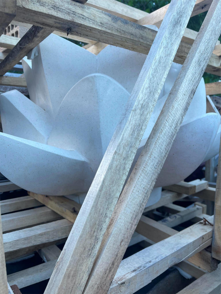 NEW Balinese Lotus Water Feature - Terrazzo Lotus Water Feature - Bali ...