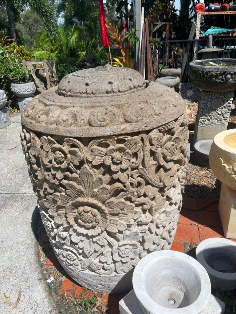 NEW Balinese Hand Carved Bali Pot Style Water Feature - Great Water So ...