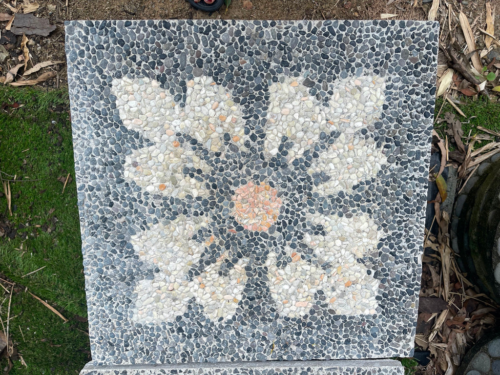 Brand New Balinese Motif Hand Crafted Concrete / Pebble Inlay Stepping ...