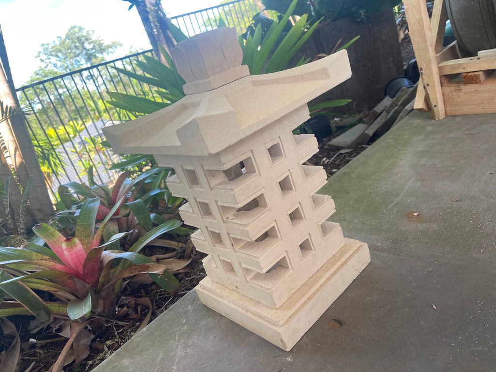 NEW Balinese Hand Carved Limestone Lantern - Bali Garden Lantern - Mod ...