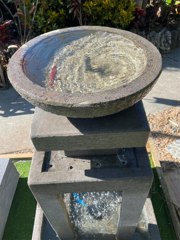 NEW Balinese Modern 4 Column Water Feature - Bali Water Feature - Bali ...