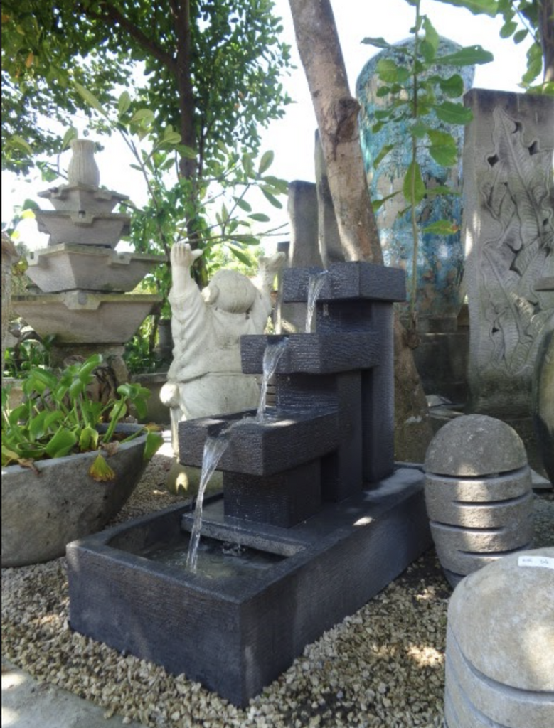 NEW Balinese Compact 3 Tier Rectangular Water Feature - Bali Water Fea ...
